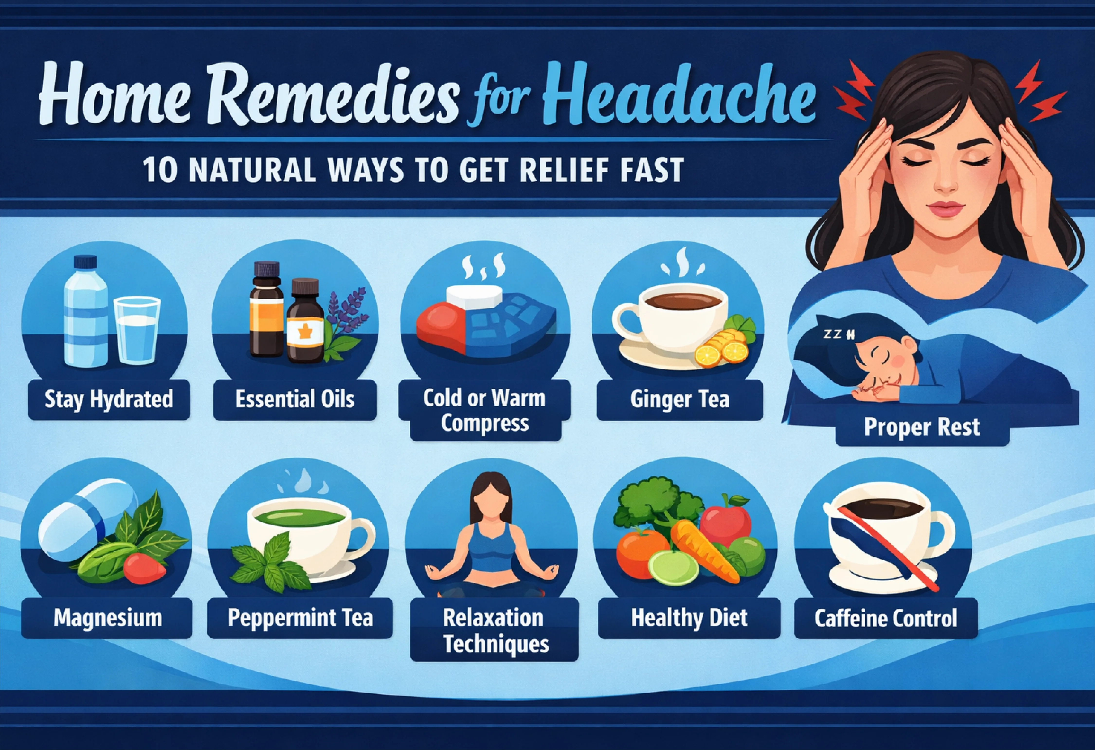10 Home Remedies for Headache & Migraine Relief at Home